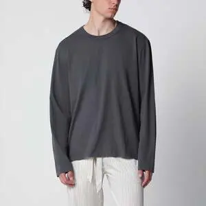 TEKLA Black Washed Long-sleeve T-shirt - Grey