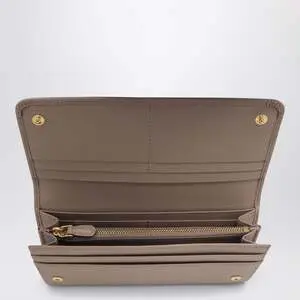 Prada Saffiano Wallet In Powder And Gold