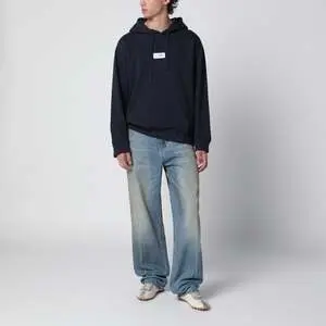 MAISON MARGIELA Navy Cotton Hoodie