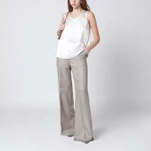 Max Mara Ivory Satin Top - Beige