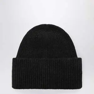 Destin Anthracite Wool And Cashmere Beanie - Grey