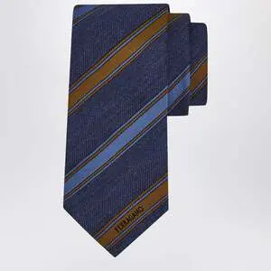 FERRAGAMO Regimental Jacquard Tie - Multicolor