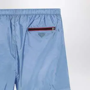 Prada Re-nylon Swim Shorts - Light Blue