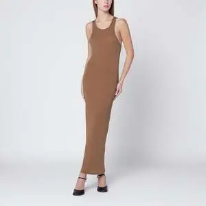 ENTIRE STUDIOS Sleeveless Cotton-blend Maxi Dress - Beige