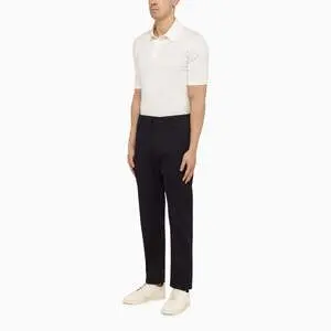 DEPARTMENT 5 Navy Cotton Trousers - Blue