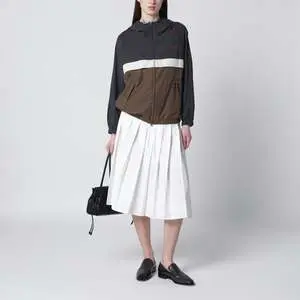 DUNST Zip-up Hooded Color-blocked Windbreaker