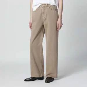 DUNST Sand Relaxed Wide Leg Jeans