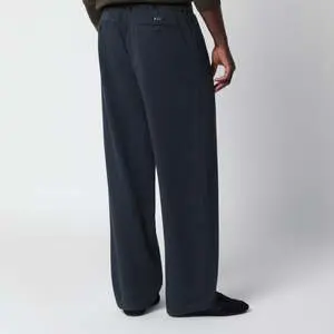 Prada Cotton Pleated Trousers - Blue