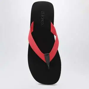 Senso Xylon Leather And Fabric Slides - Red