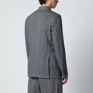 Dries Van Noten Herringbone Double-breasted Jacket
