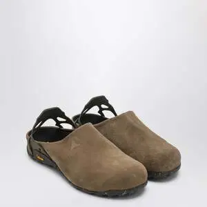 ROA Taupe Suede Fedaia Clogs