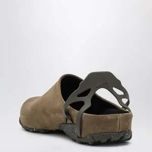 ROA Taupe Suede Fedaia Clogs