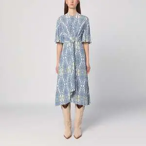 Etro Flared Midi Dress With Multi-coloured Print - Multicolor