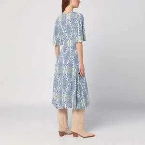 Etro Flared Midi Dress With Multi-coloured Print - Multicolor