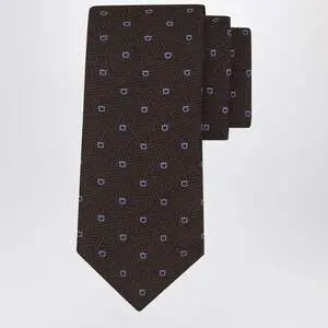 FERRAGAMO Gancini Chevron Tie - Multicolor