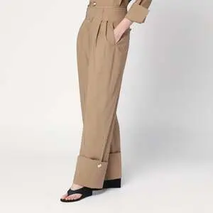 DARKPARK Wide Leg Cuffed Trousers