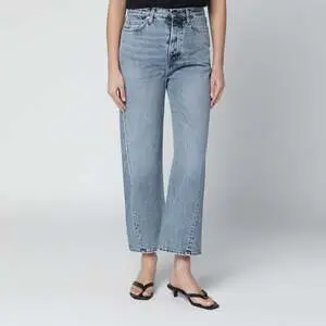 TOTEME Light Washed Cotton Denim Jeans - Blue