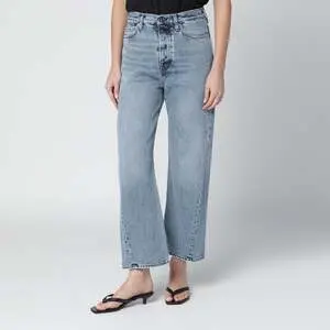 TOTEME Light Washed Cotton Denim Jeans - Blue