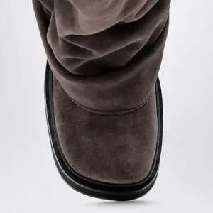 Attico Robin Suede Boots - Grey