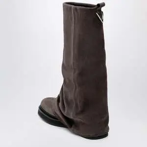 Attico Robin Suede Boots - Grey