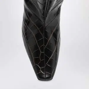 TOTEME Crocodile-effect Leather Knee-high Boots