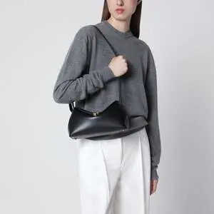 TOTEME T-lock Clutch In Leather - Black