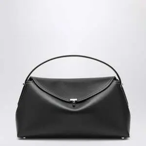 TOTEME Grained Leather Handbag With T-lock Closure - Black