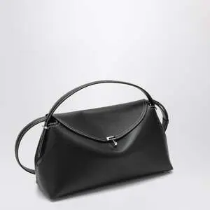 TOTEME Grained Leather Handbag With T-lock Closure - Black