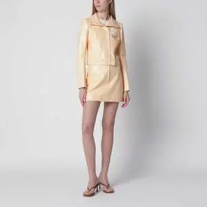 COURREGES Vinyl Mini Skirt - Orange