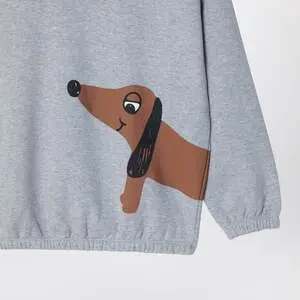 MINI RODINI Organic Cotton Dachshund Print Sweatshirt