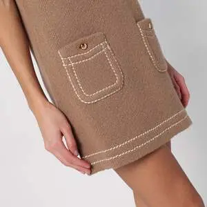 Prada Camel Cashmere Short Dress