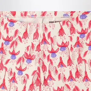 MINI RODINI Patterned Leggings In Organic Cotton - Red
