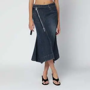 Sacai Asymmetric Denim Skirt