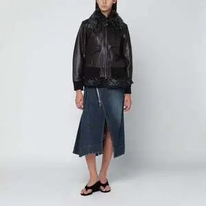 Sacai Asymmetric Denim Skirt