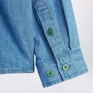 MINI RODINI Embroidered Denim Shirt