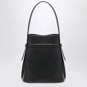 TOTEME Leather Bucket Bag With Strap - Black