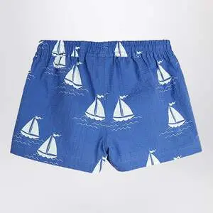 MINI RODINI Sailboat Print Cotton Shorts