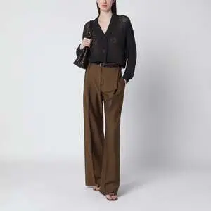 ROBERTO COLLINA Openwork Cotton-blend Knit Cardigan
