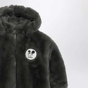 MINI RODINI Ritzratz Patch Faux Fur Jacket