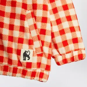 MINI RODINI Checked Fleece Zip-up Jacket