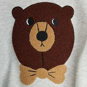 MINI RODINI Chenille Bear Sweatshirt
