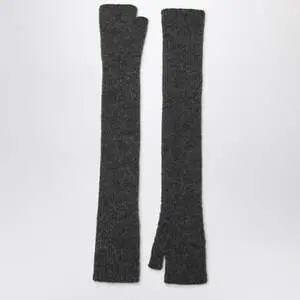 ROBERTO COLLINA Long Gloves In Cashmere And Silk Blend - Grey