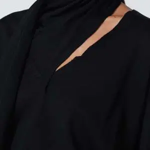 ROBERTO COLLINA Wool V-neck Sweater With Detachable Scarf