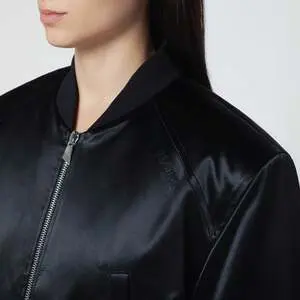 Attico Shiny Cropped Bomber Jacket