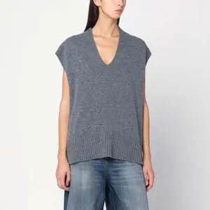 ROBERTO COLLINA V-neck Wool Vest