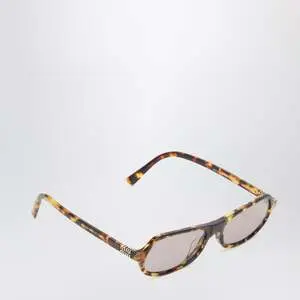 Miu Miu Acetate Geometric Sunglasses - Brown