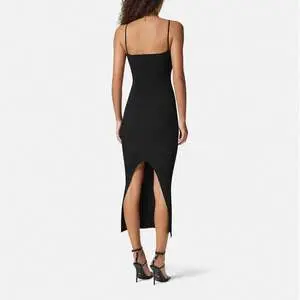 Versace Knitted Midi Dress With Safety Pin Hardware