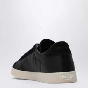 Prada Fabric And Suede Lace-up Sneakers