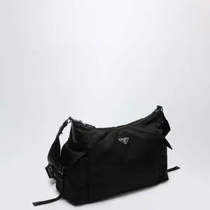 Prada Re-nylon And Leather Hobo Bag