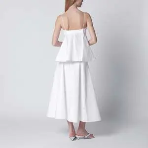 RÓHE Optical Peplum Bustier - White